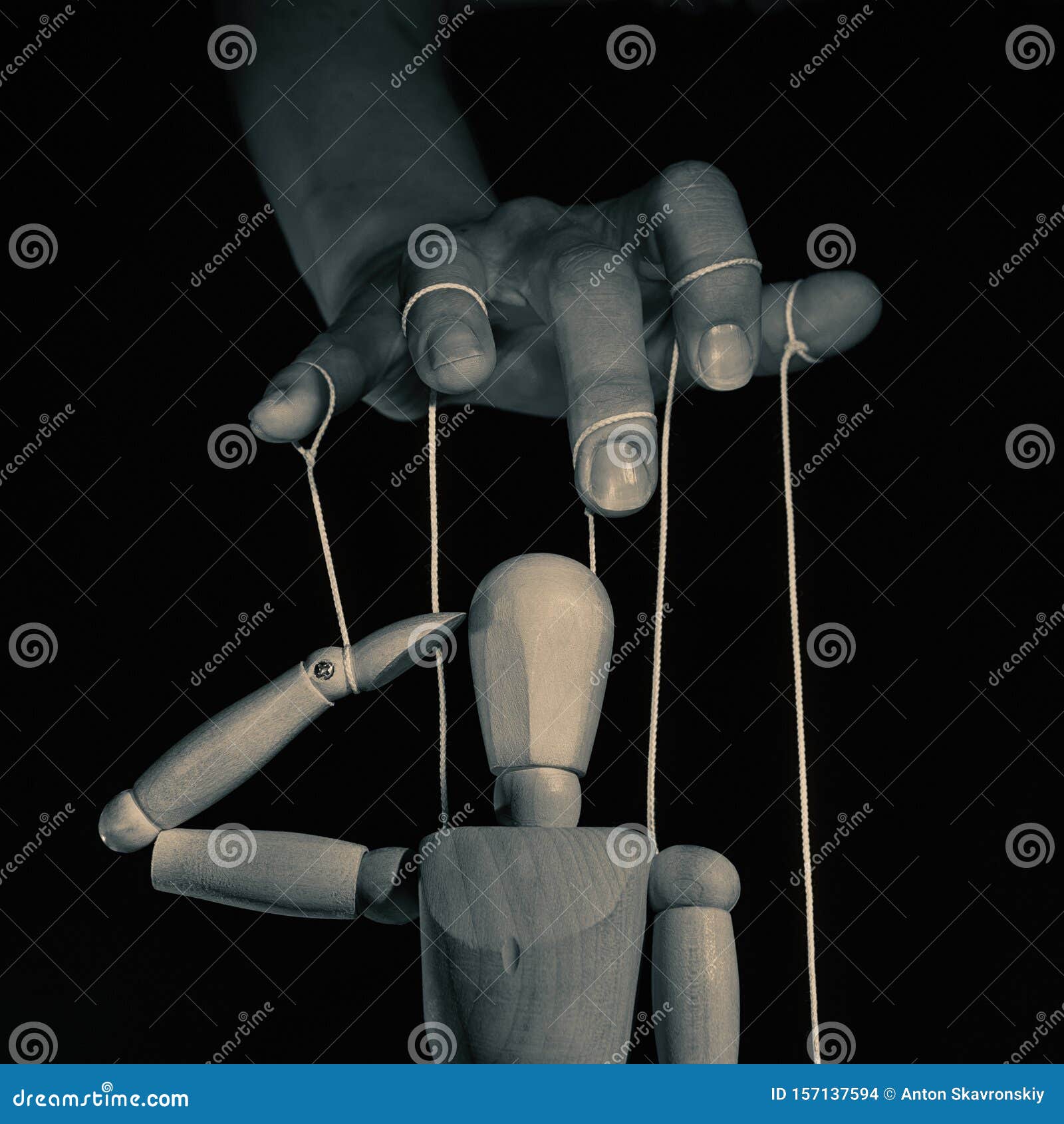 Concept of mind control. stock photo. Image of dictate - 157137594