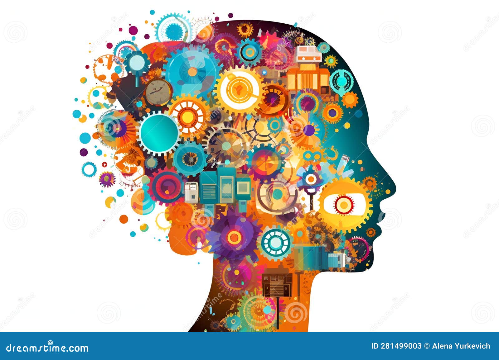 Concept of mind control stock image. Image of methodology - 281499003
