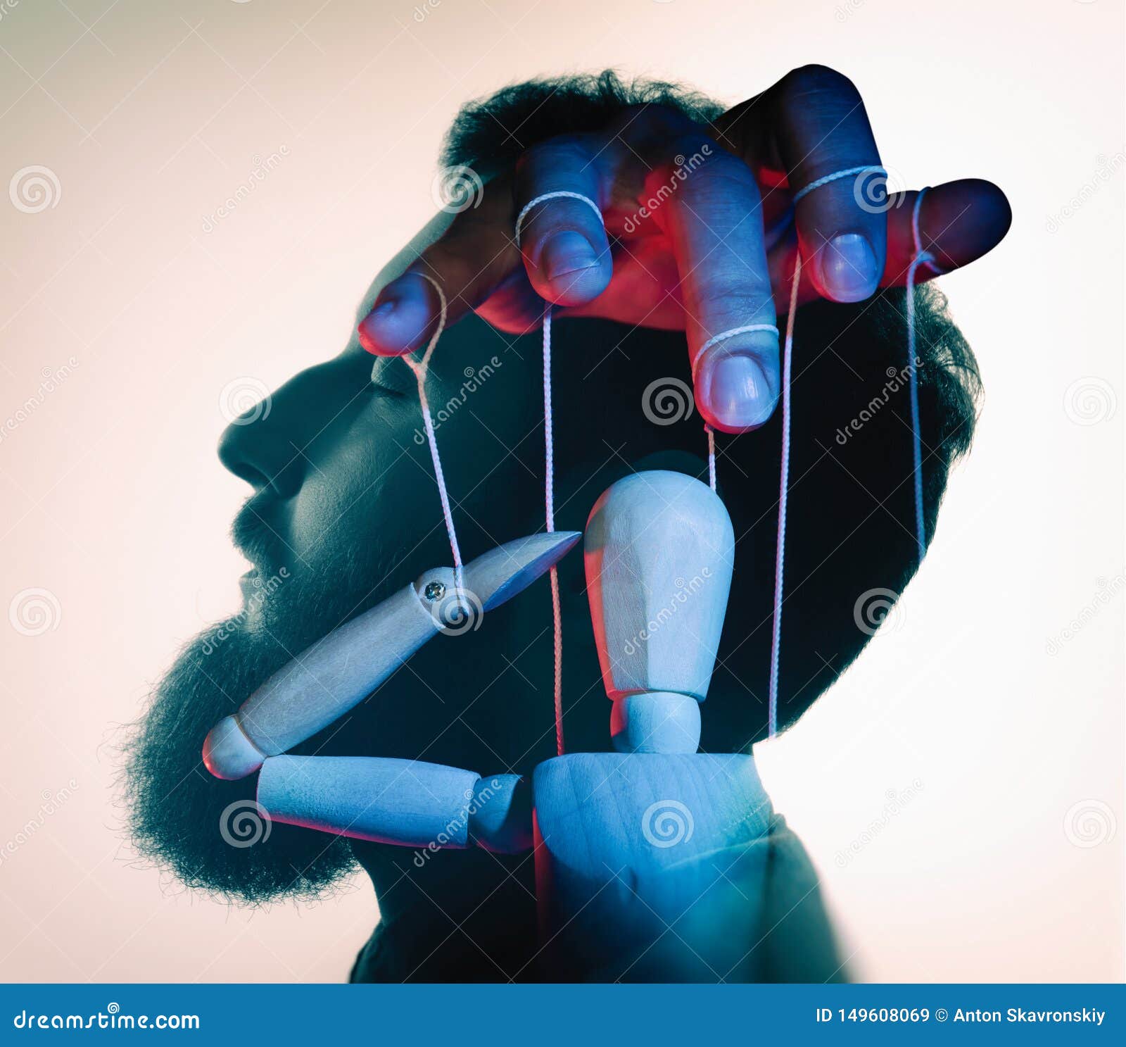 Concept of mind control. stock image. Image of brainwashing - 149608069