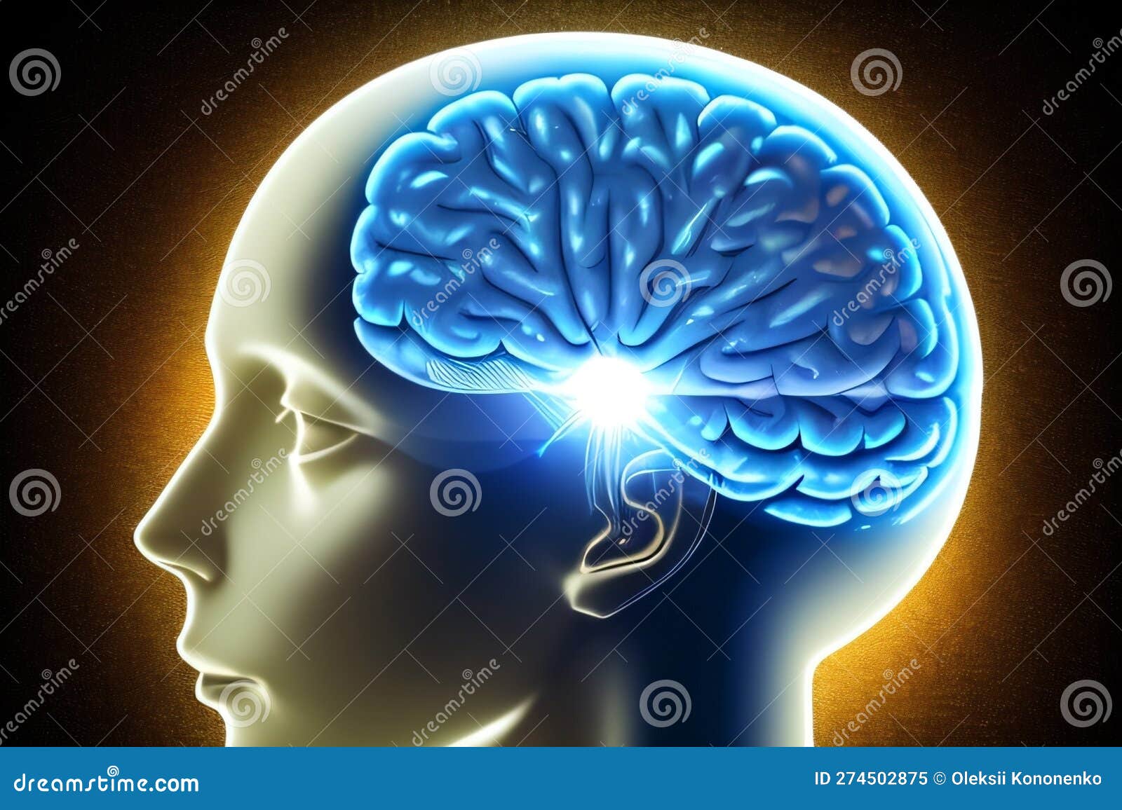 Concept of Mindfulness and Mental Activity. Human Face and Elements ...