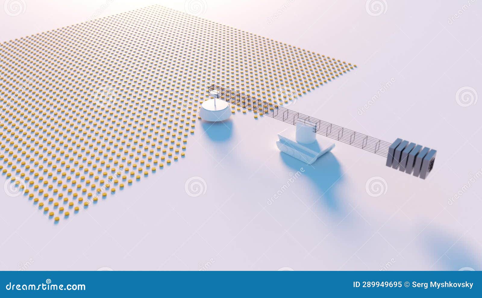Concept of a Minefield Clearing Machine Using an Electromagnet. Stock ...