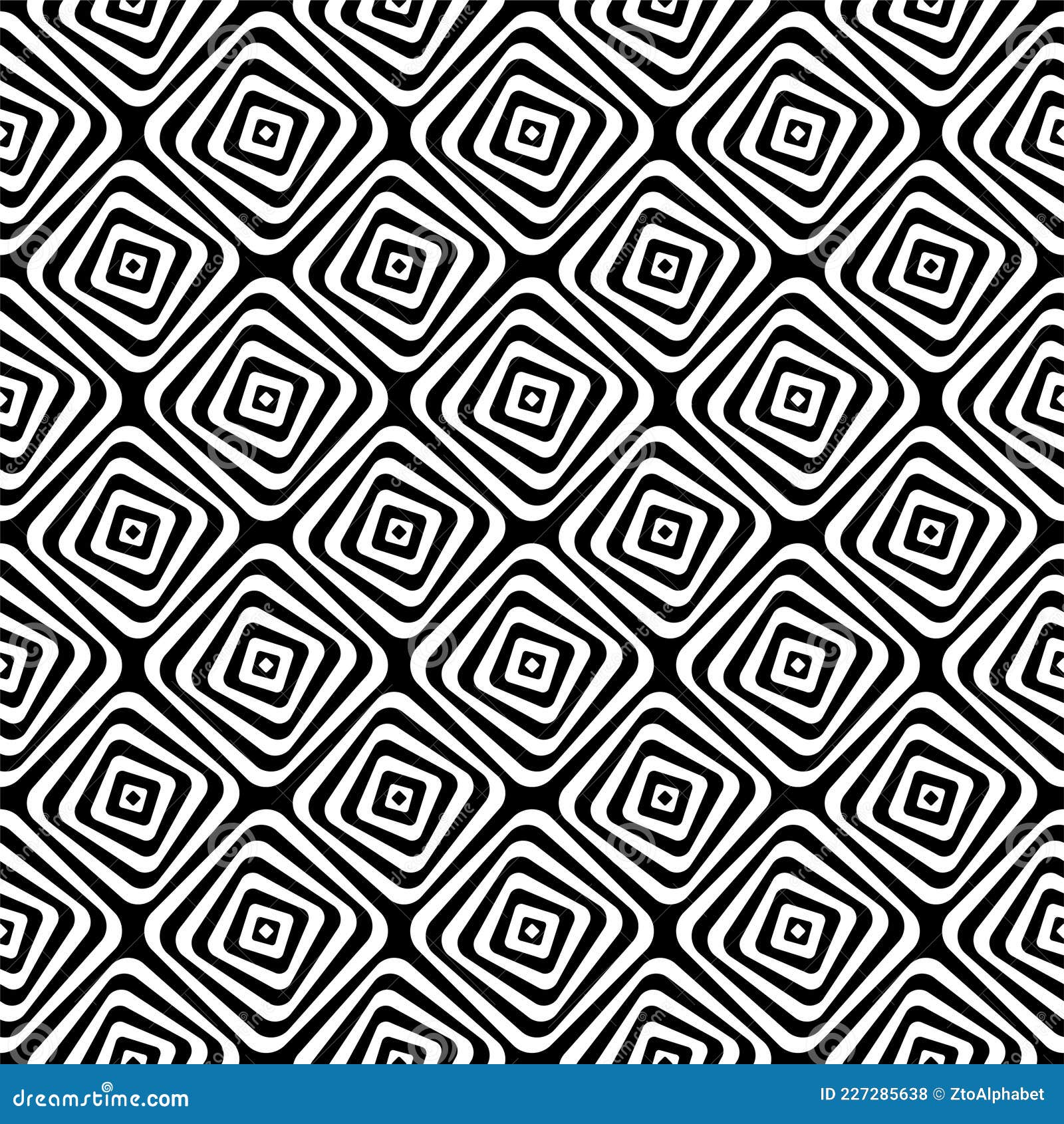 Optical Illusion Square Art Seamless Patterns Stock Vector ...