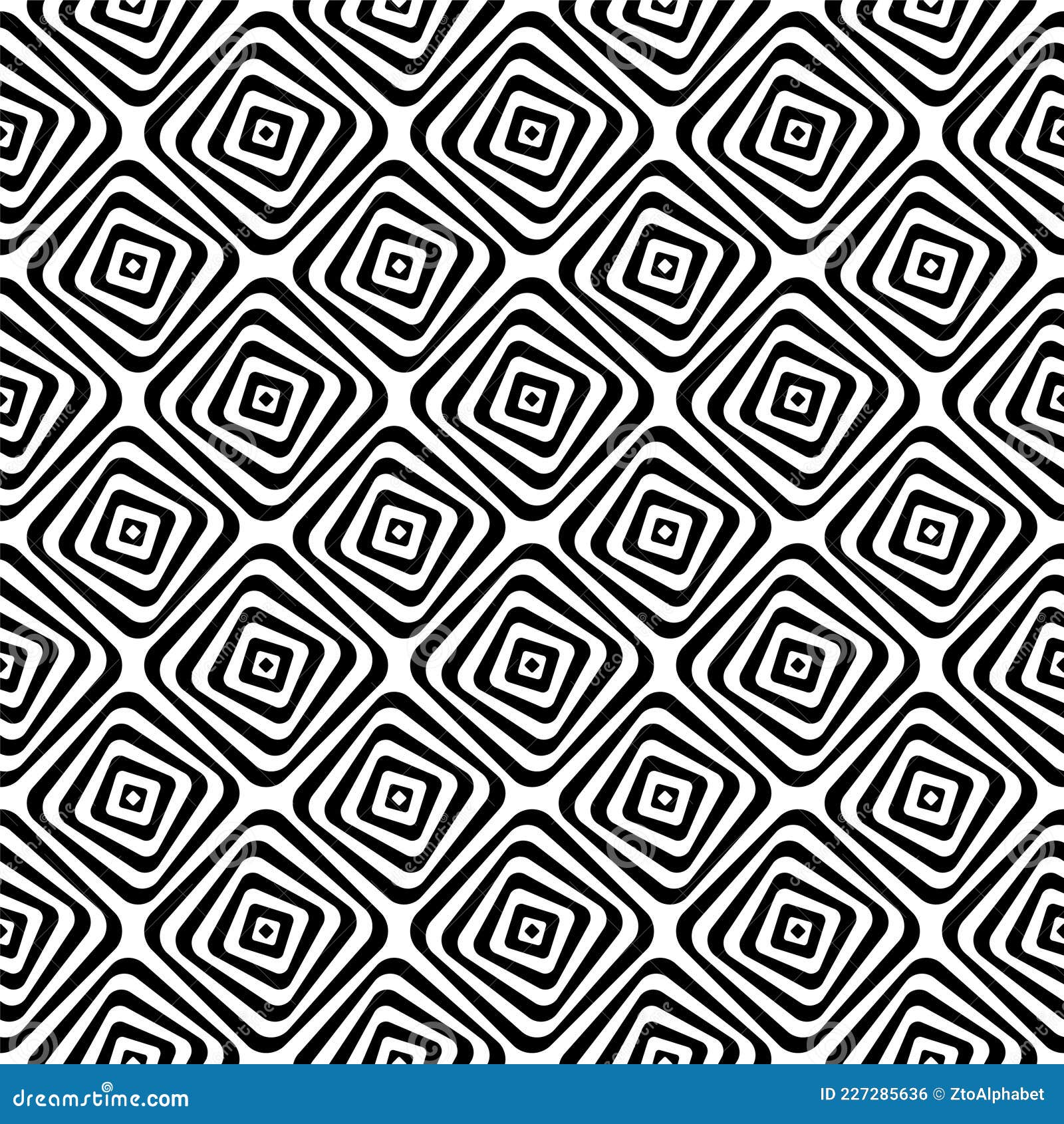 Optical Illusion Square Art Seamless Pattern Stock Vector ...