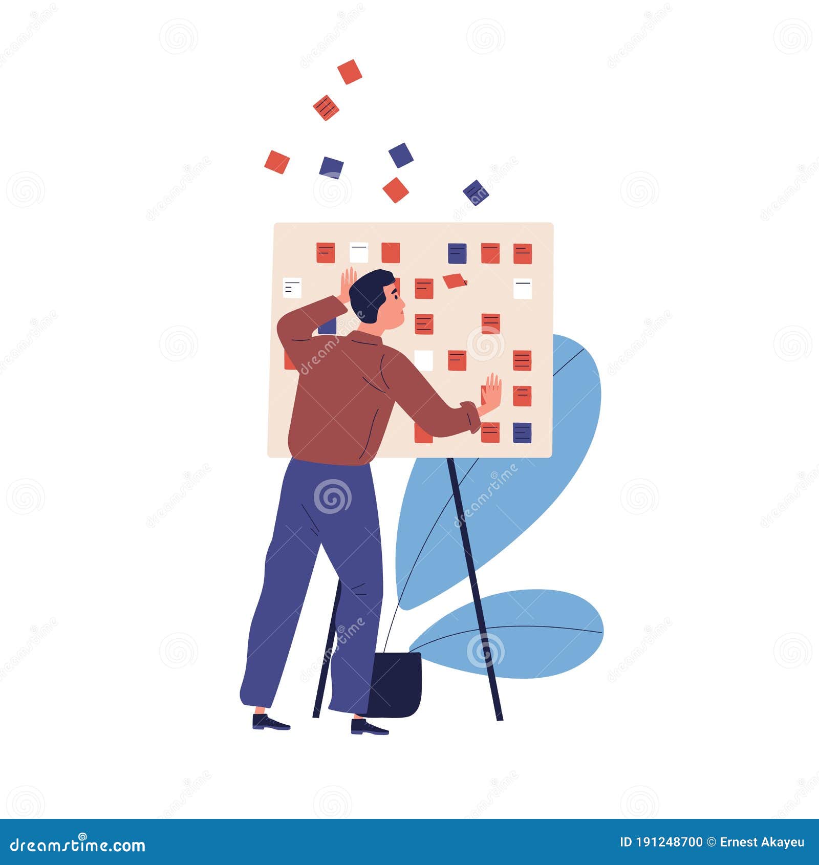 Concept of Missing Deadline, Bad Time Management. Scene of Upset ...