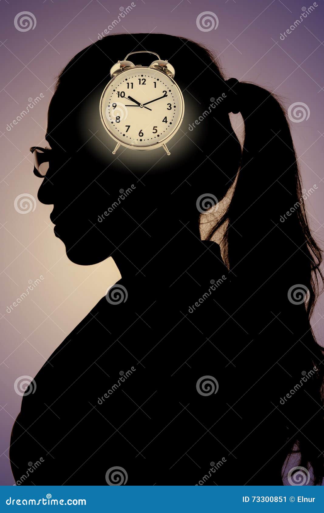 The Concept of Missing Deadlines with Woman and Clock Stock Image ...