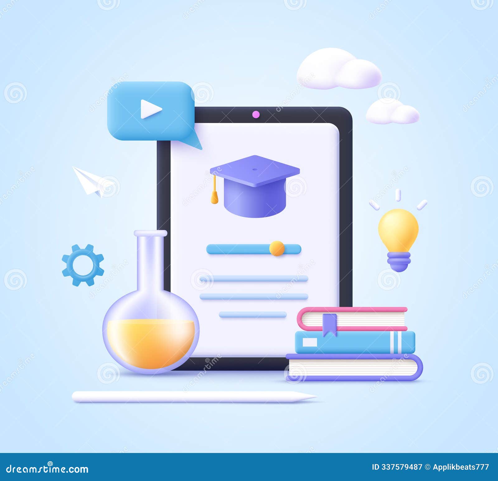 Mobile Learning Linear Icon. Modern Outline Mobile Learning Logo Vector ...