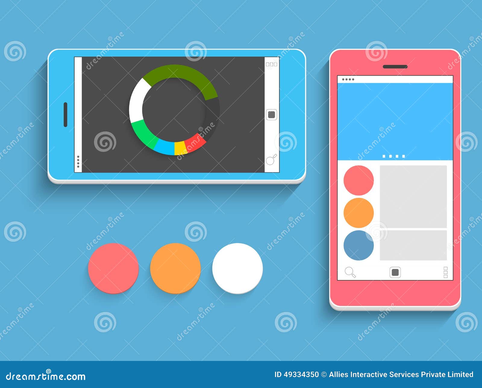 Concept of Mobile Screen Presentation. Stock Illustration ...