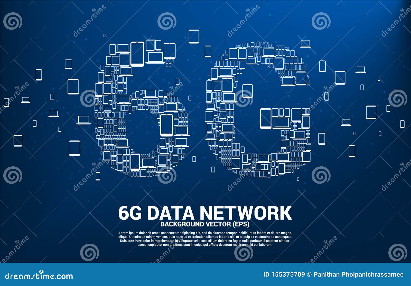 6G Data Technology from Device Icon. Stock Illustration - Illustration ...