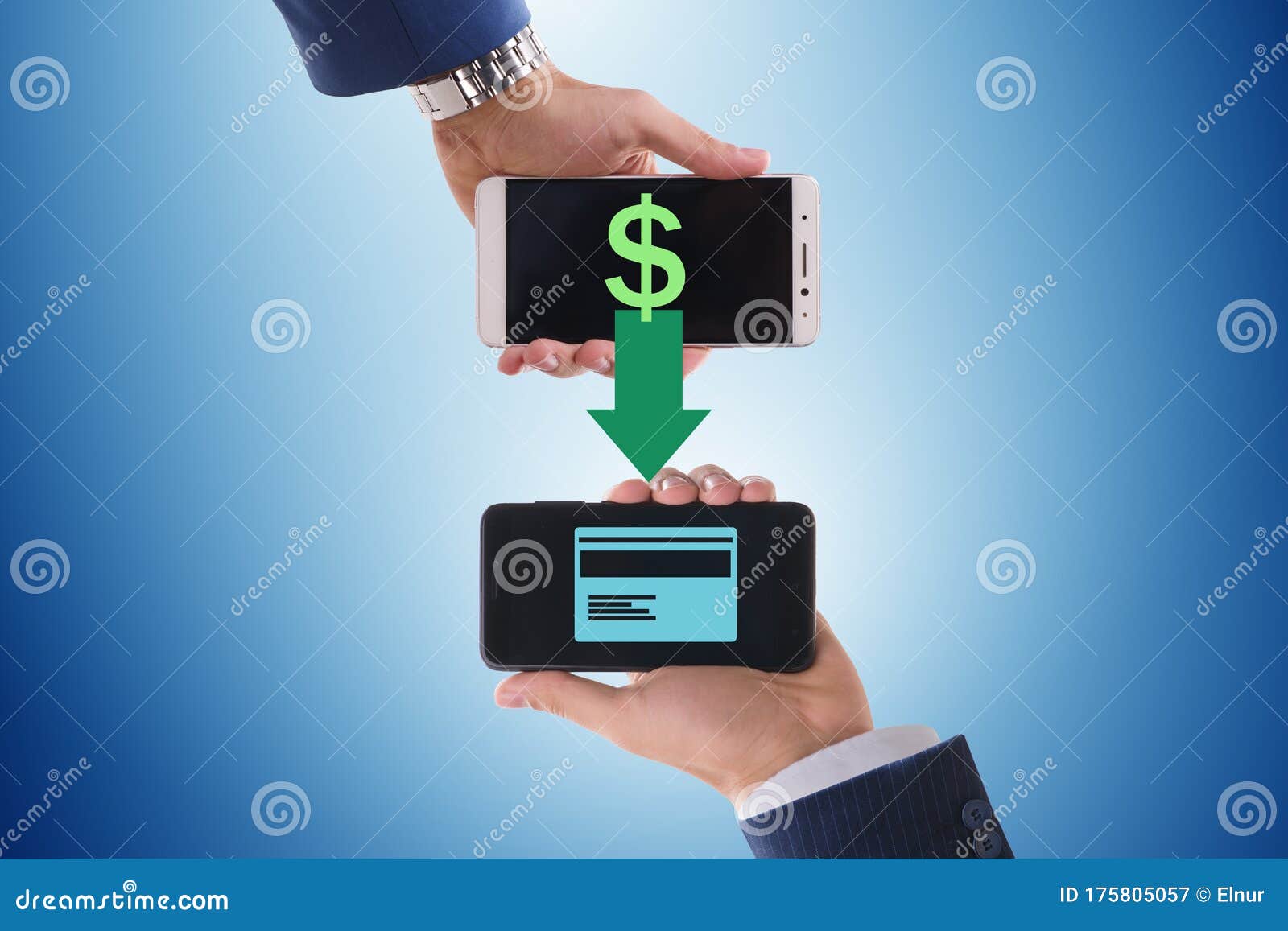 Concept of Mobile Wallet Transfers - 3d Rendering Stock Image - Image ...