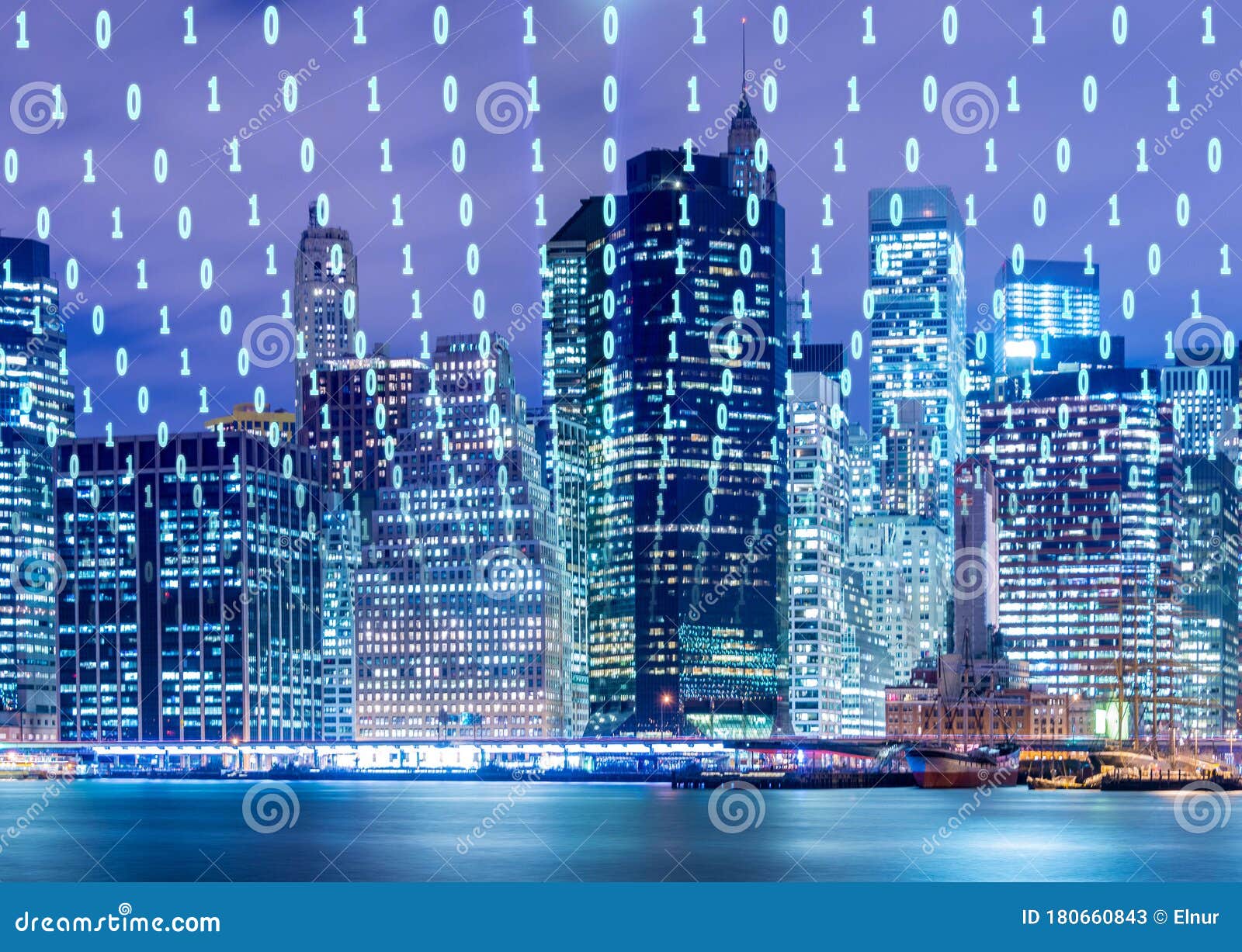 Concept of Modern Digital City and Innovation Stock Image - Image of ...