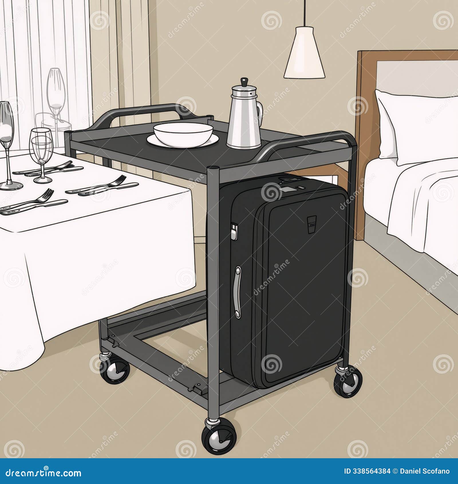 A Modern Graphic Illustration Depicts an Intuitive Continuousline ...