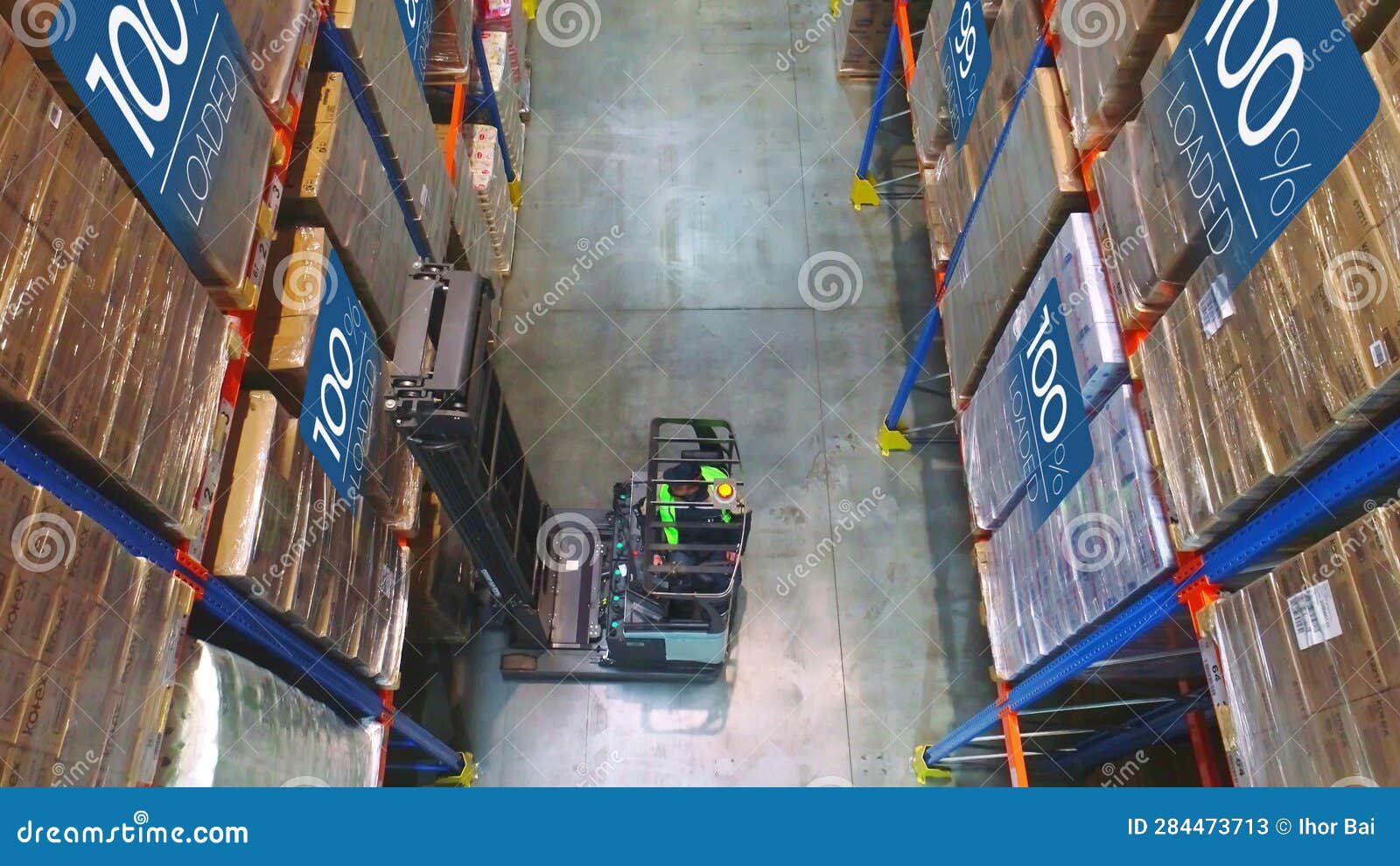 The Concept of a Modern Warehouse. Visualization of Warehouse Fullness ...