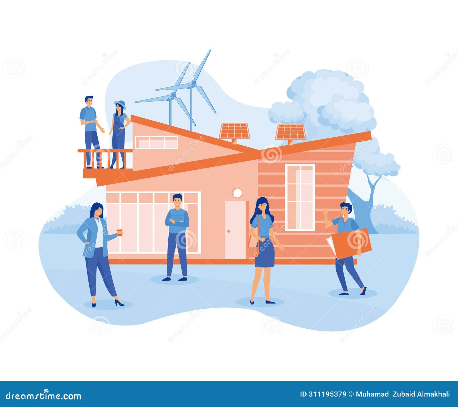 Concept Of Modular Smartphone. Background Illustation. Cartoon Vector ...