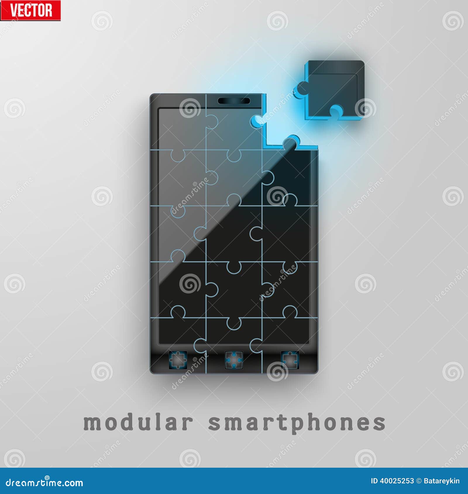 Concept of Modular Smartphone. Background Illustation. Stock Vector ...