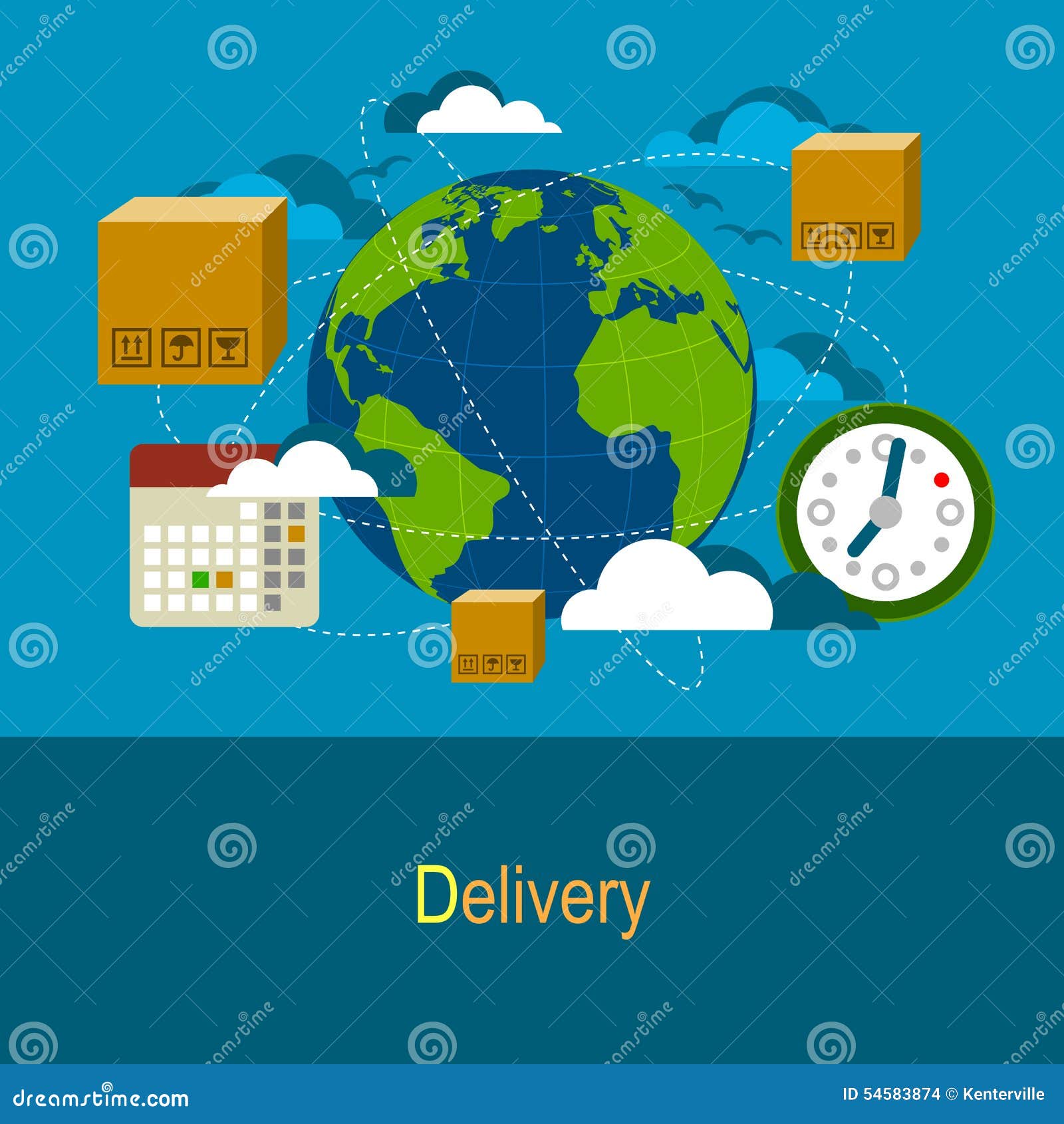 Concept Mondial De La Distribution Illustration de Vecteur ...