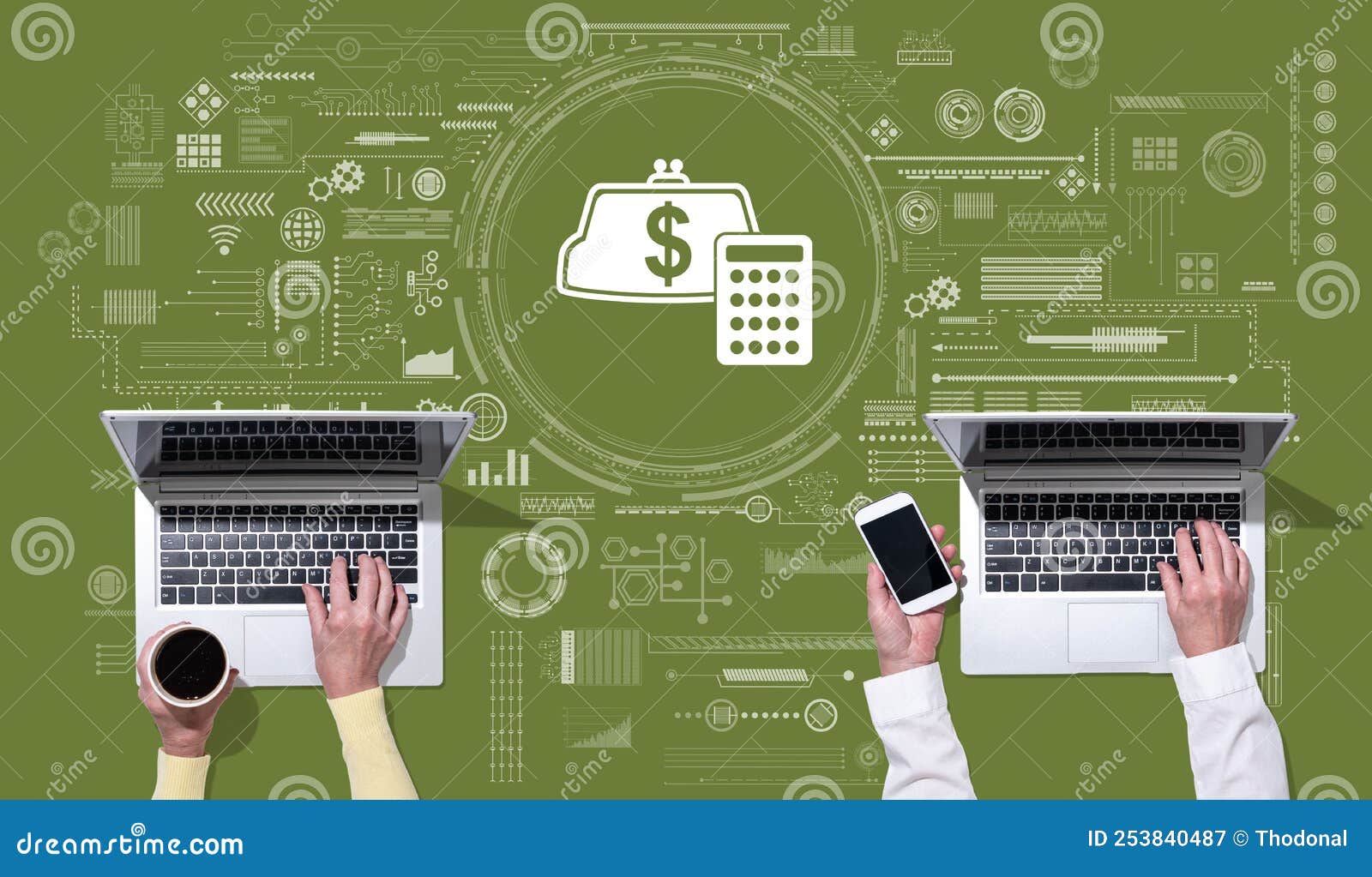 Concept of Money Management Stock Image - Image of hand, banking: 253840487