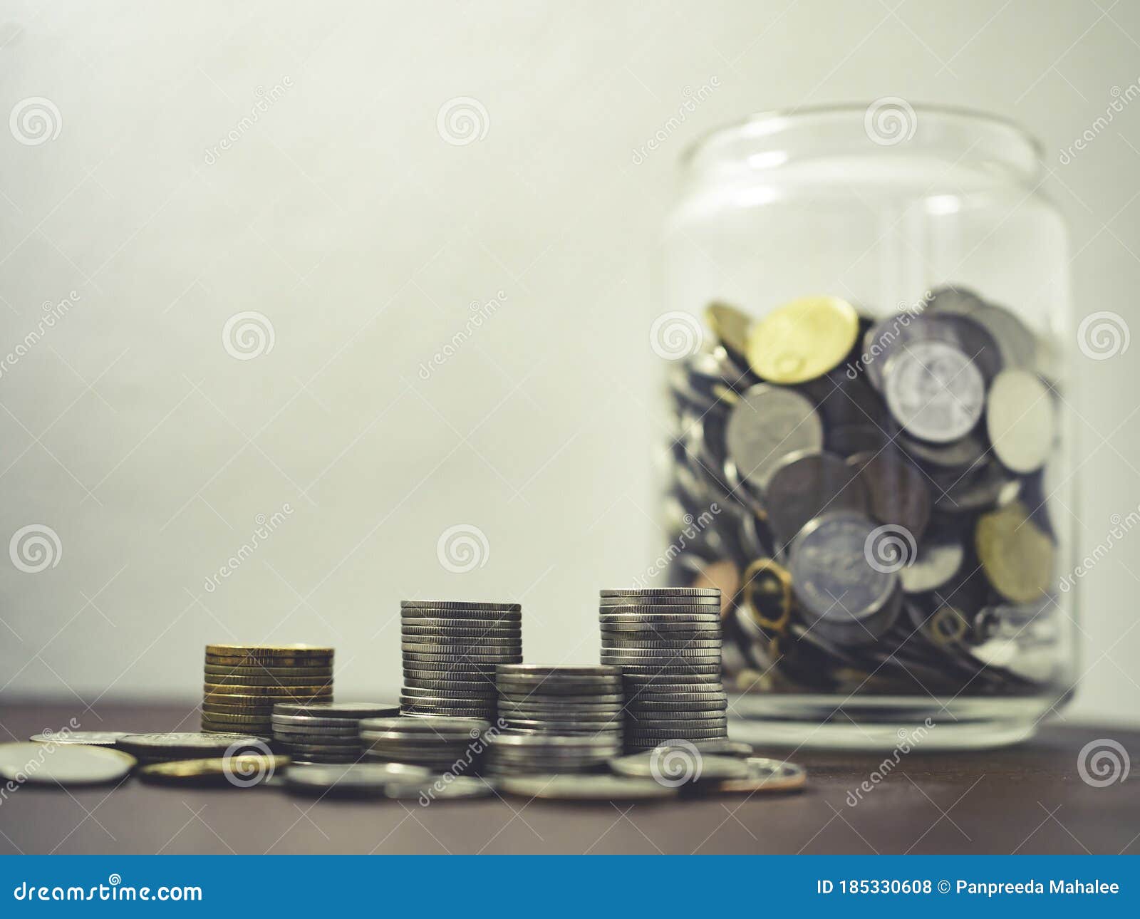 Concept of Money Save and Coins Stack Stock Photo - Image of hand, fund ...