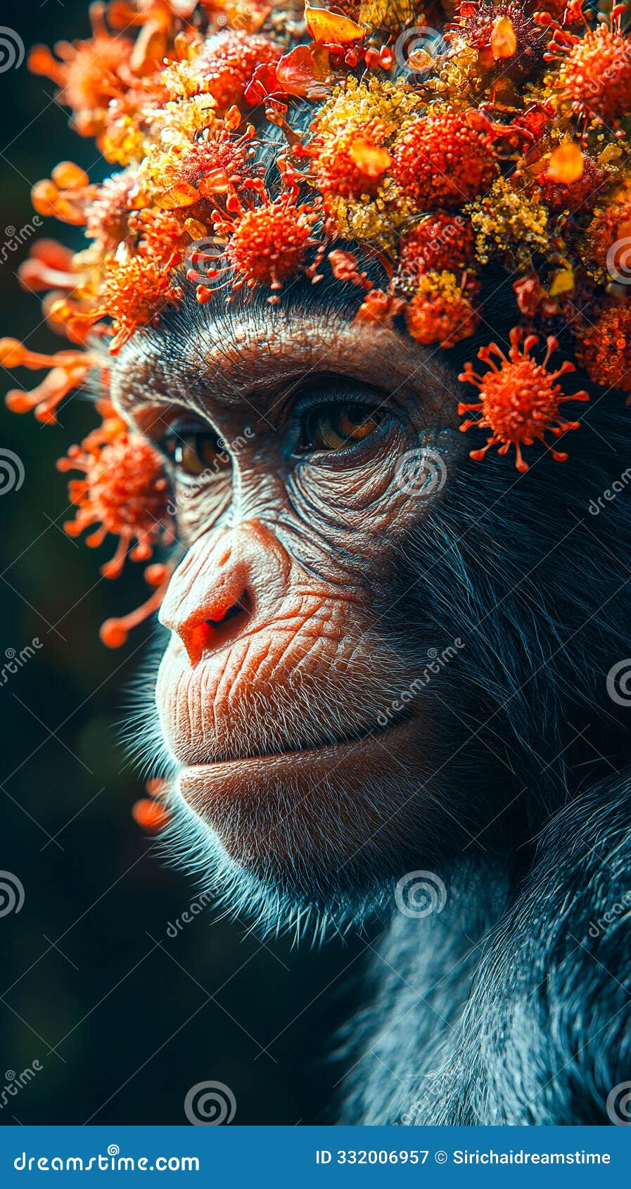 Dual Exposure Combines Natural Monkey Presence with Microscopic ...