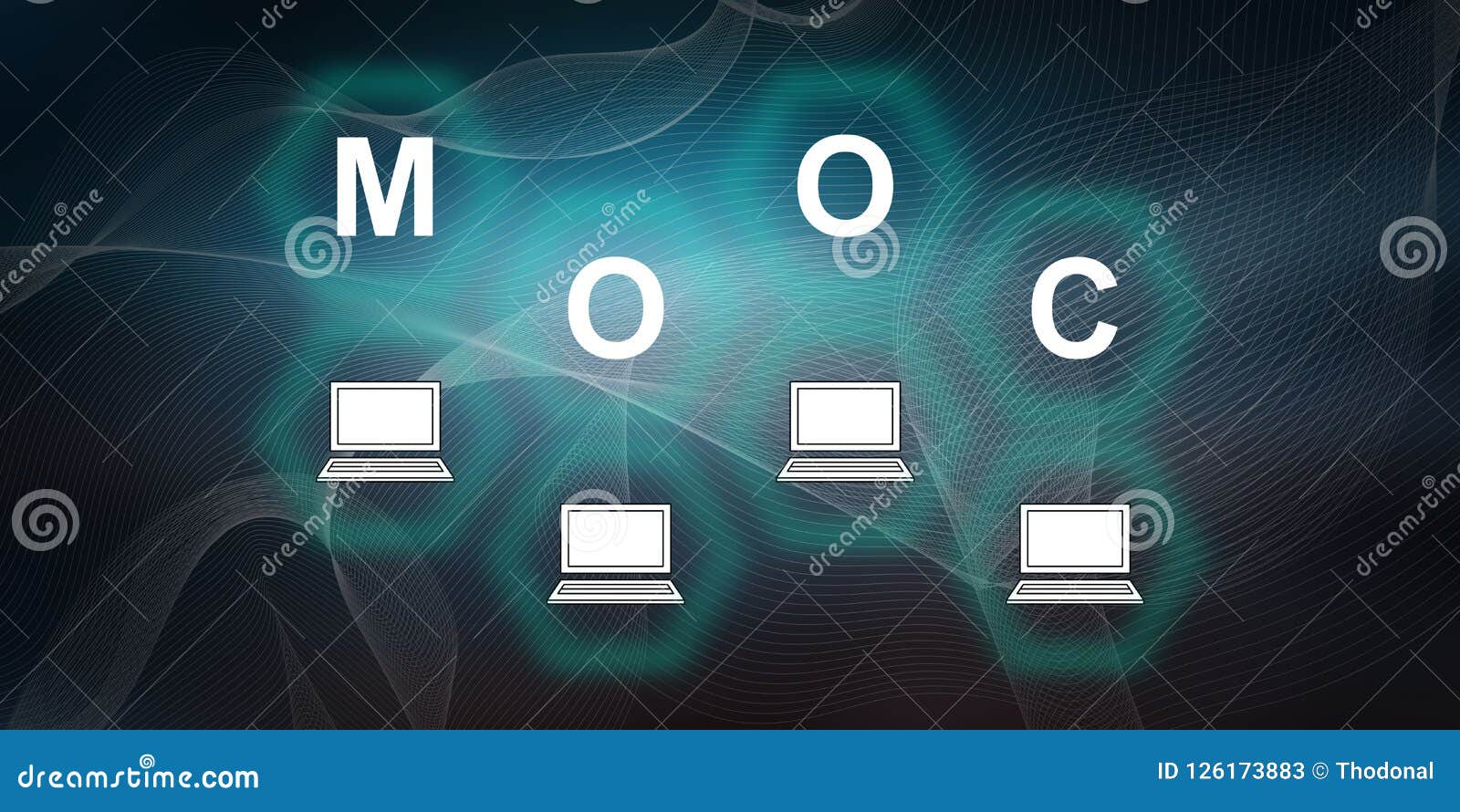 Concept of mooc stock illustration. Illustration of elearning - 126173883