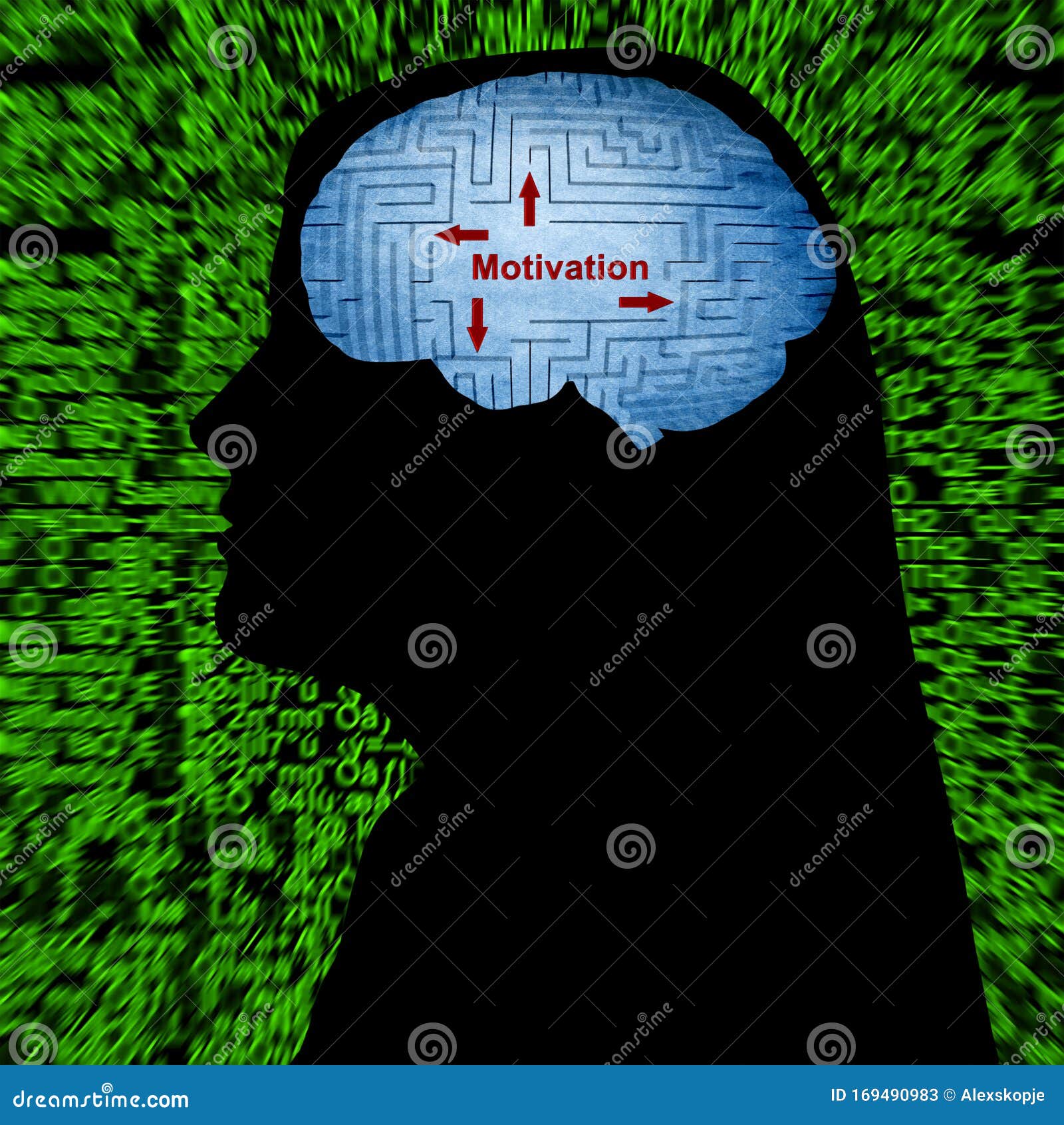Motivation in mind stock image. Image of brain, head - 169490983