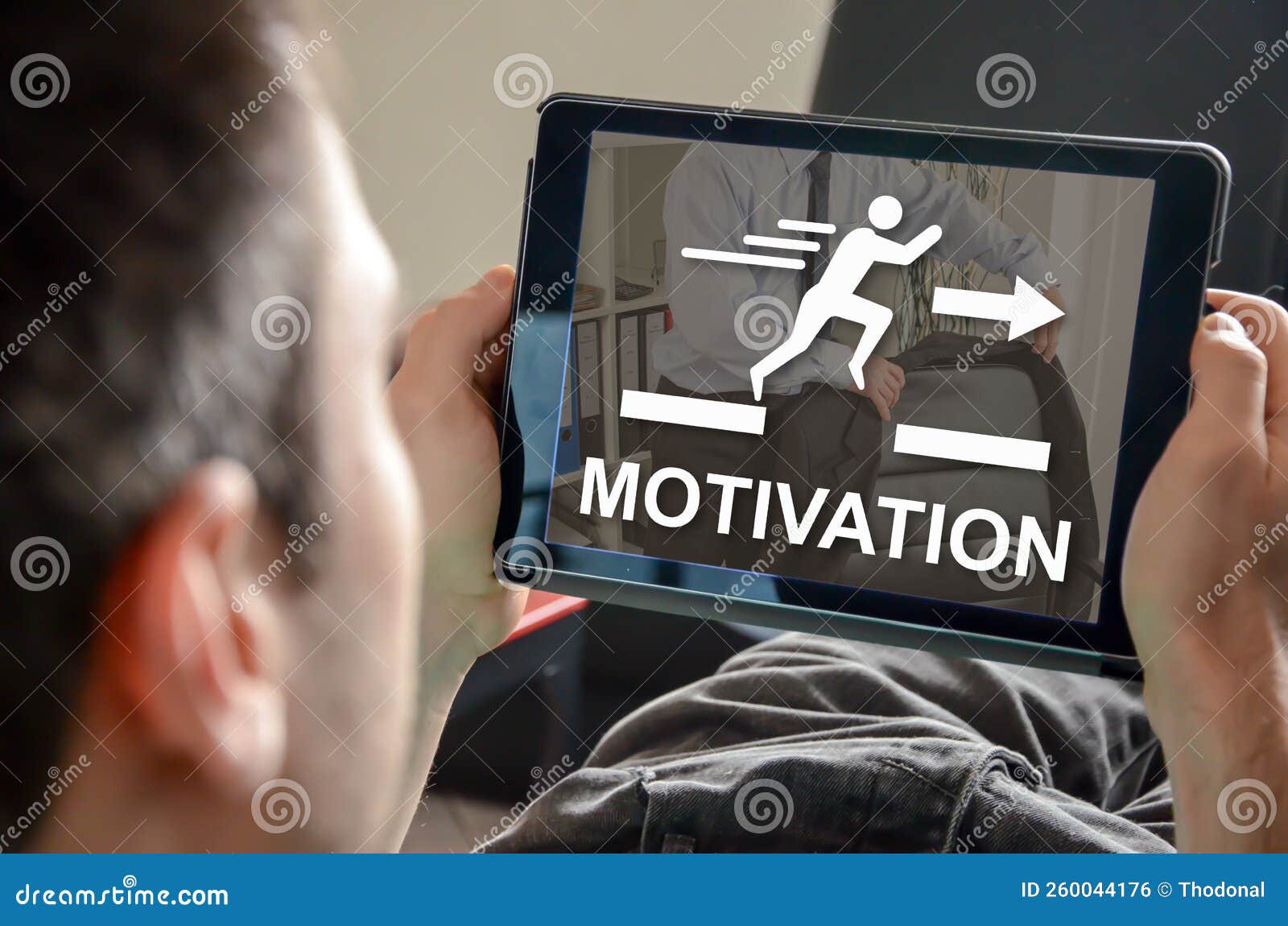 Concept of motivation stock photo. Image of tablet, performance - 260044176