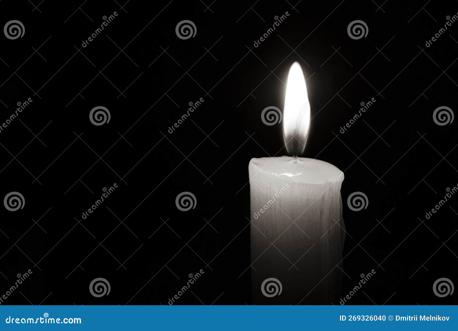 Concept of Mourn, Candle Dark on Black Background,RIP Stock Photo ...