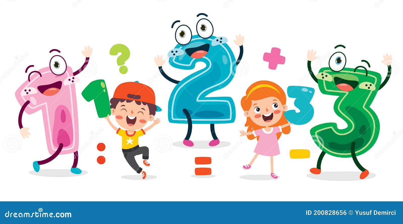 Concept of Multi Colored Numbers Stock Vector - Illustration of ...