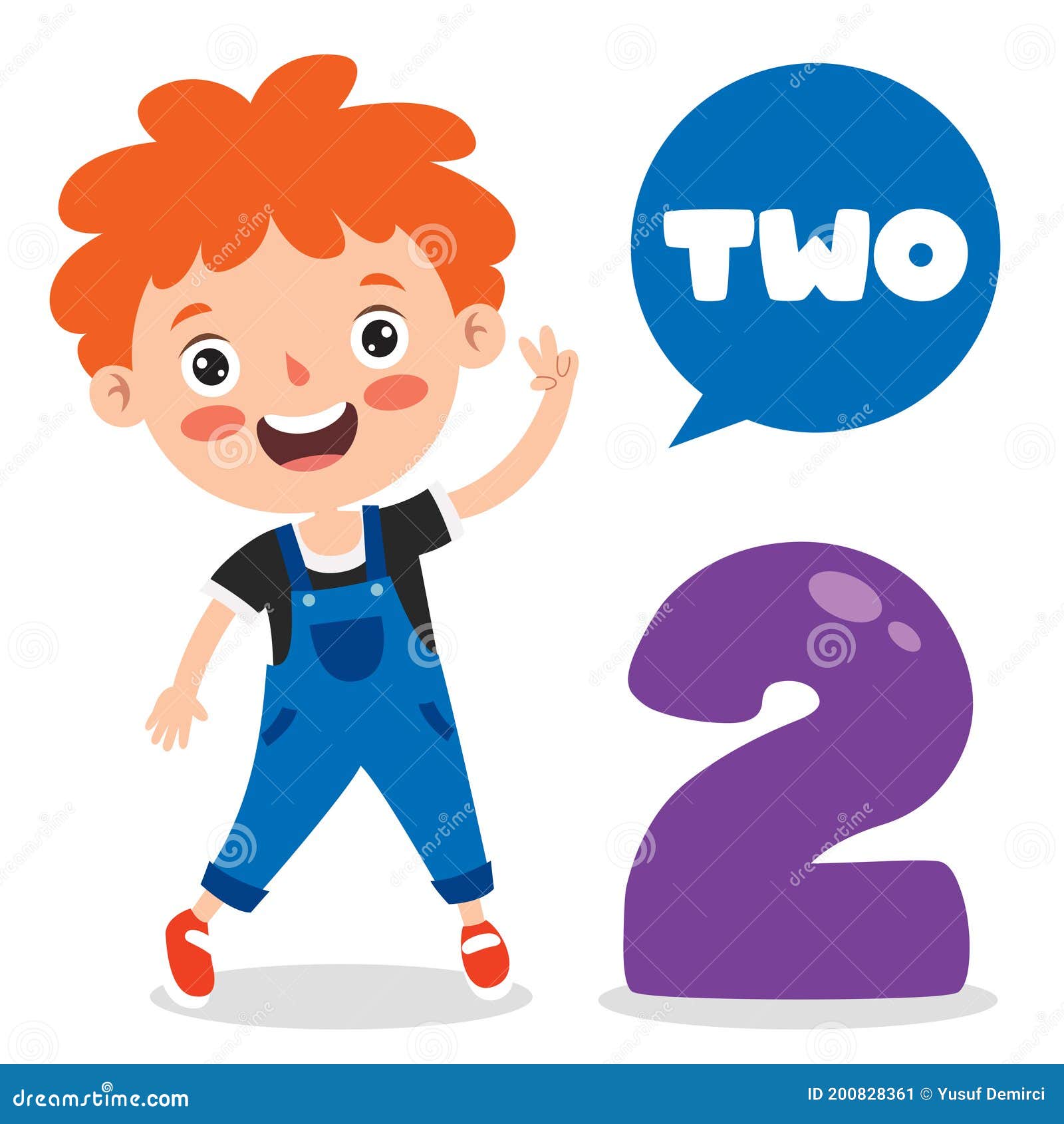 Concept of Multi Colored Numbers Stock Vector - Illustration of ...