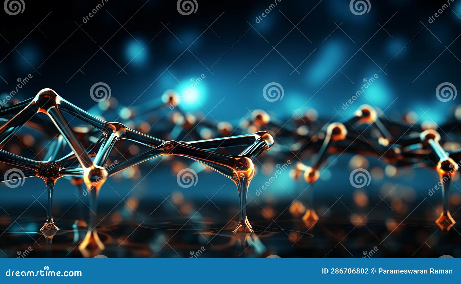 Hexagonal Neural network stock illustration. Illustration of digital ...