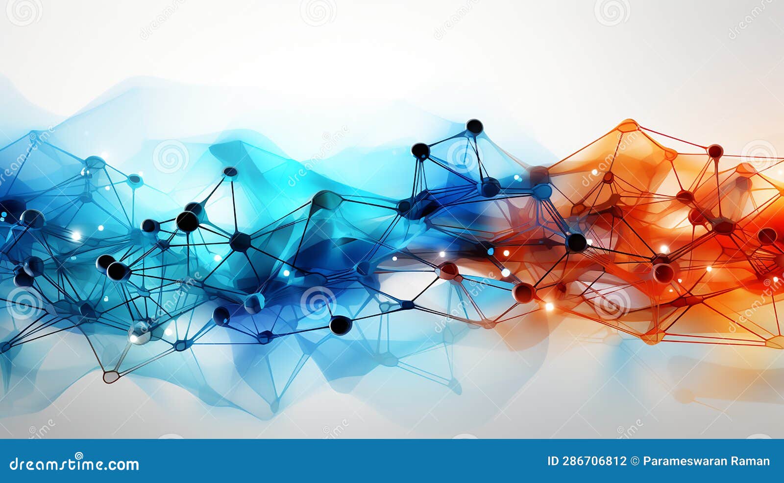 Hexagonal Neural network stock illustration. Illustration of cyber ...