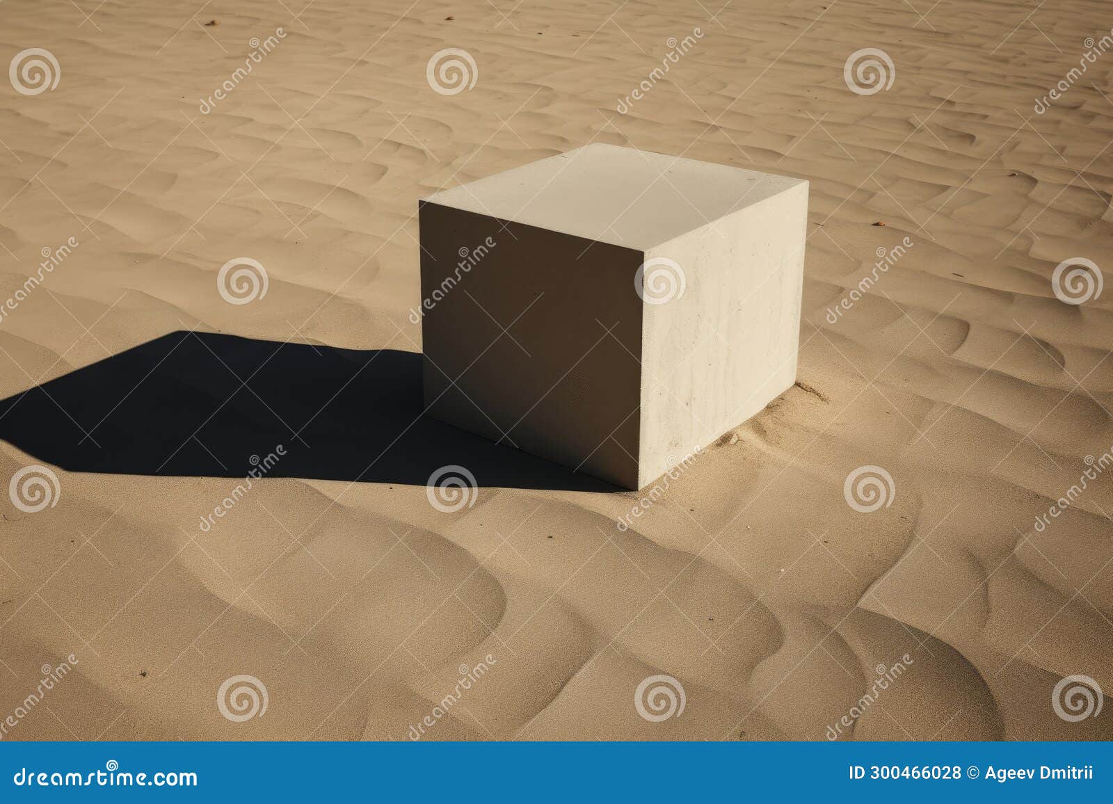 Concept Nature Design Abstract Square Block Isolated Shadow Sand Cube ...