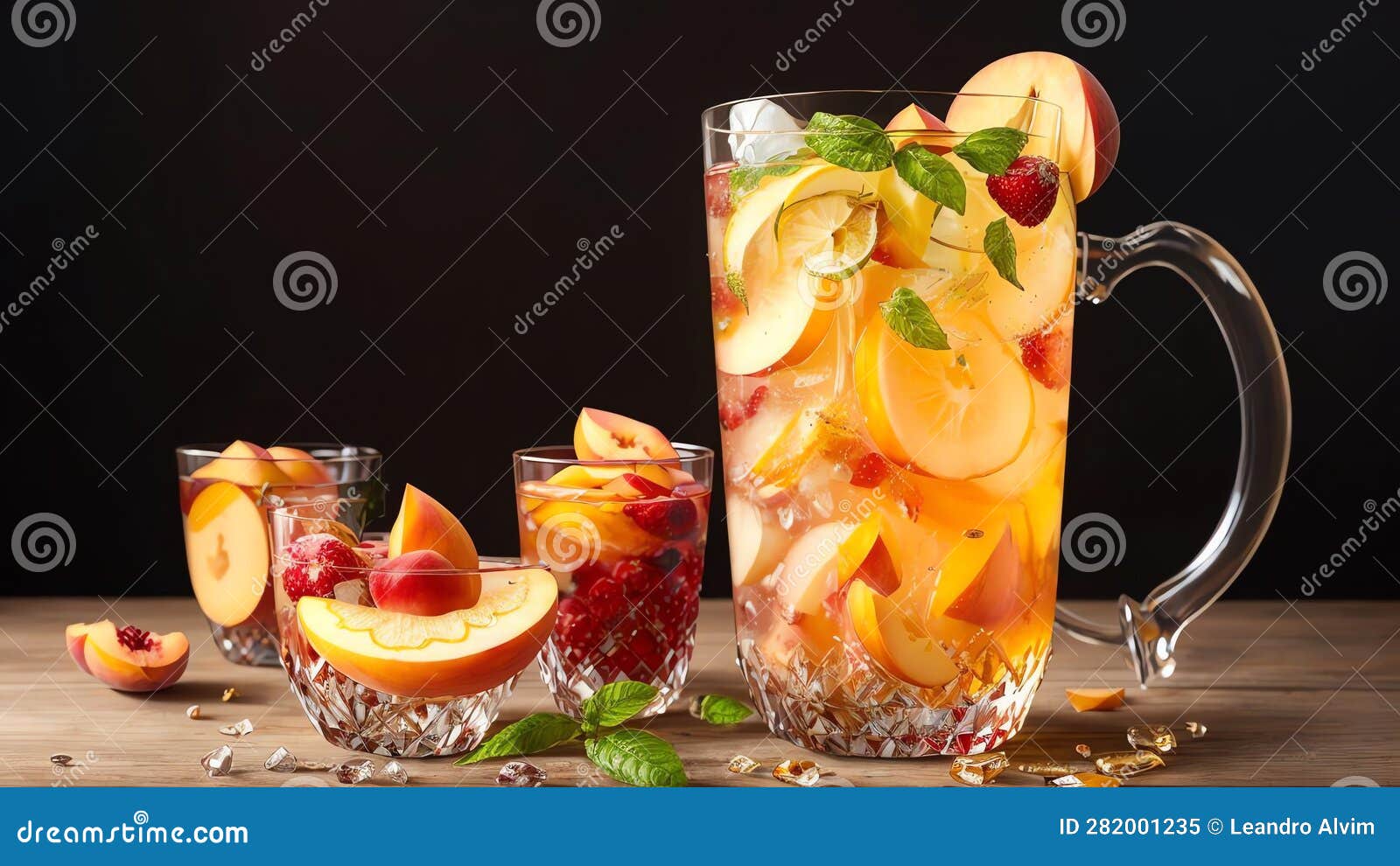 Nature S Refreshment Capturing the Serenity of Peach Infused Water.AI ...