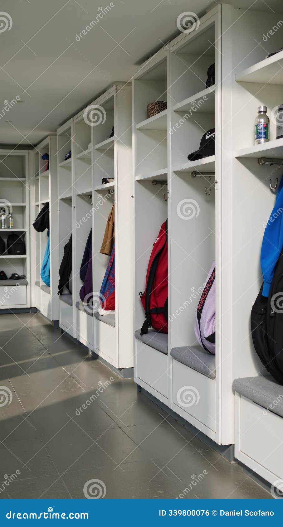 Neat Lockers Aligned Visualize an Organized Locker Room Stock Illustration - Illustration of ...