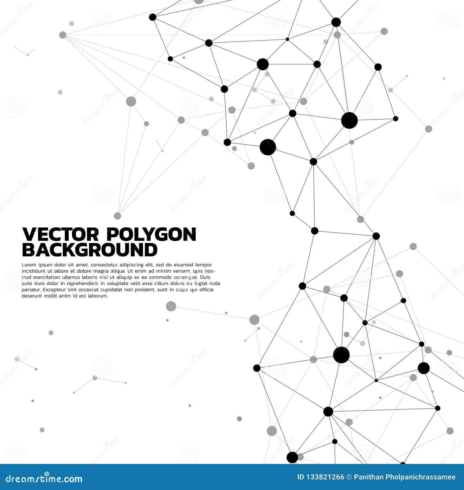 Network Connecting Dot Polygon Background. Stock Illustration ...