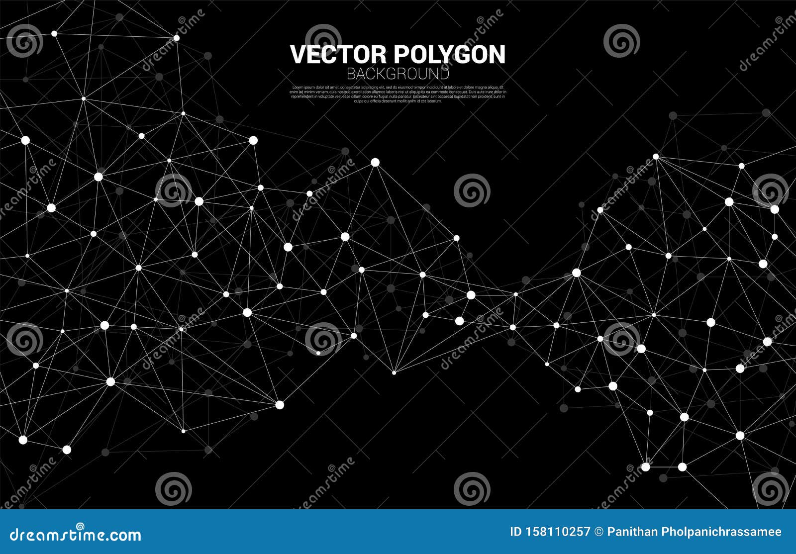 Network Connecting Dot Polygon Background. Stock Illustration ...