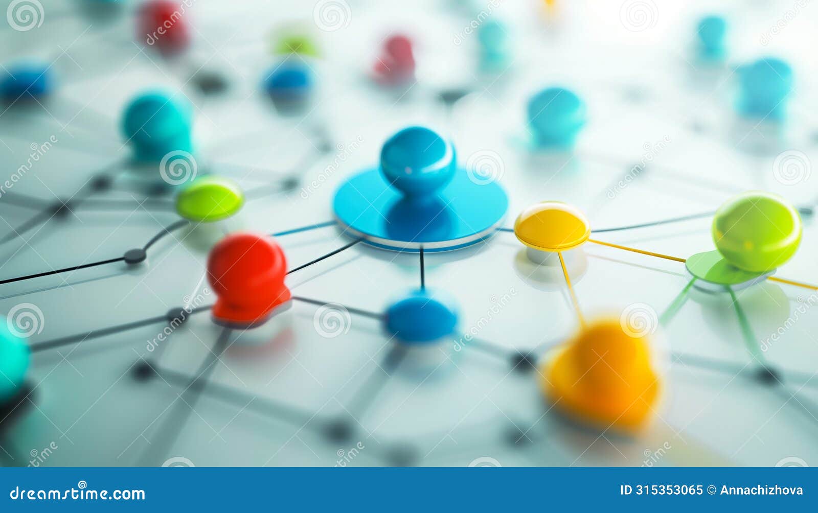 Concept of Network Connection and Diversity is Represented Stock Image ...