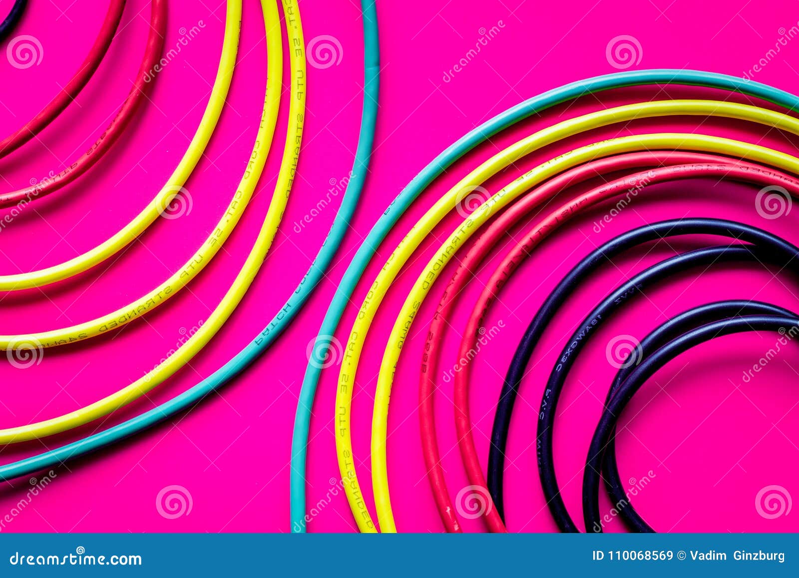 Concept Network Internet Cable on Pink Background Close Up Stock Image ...