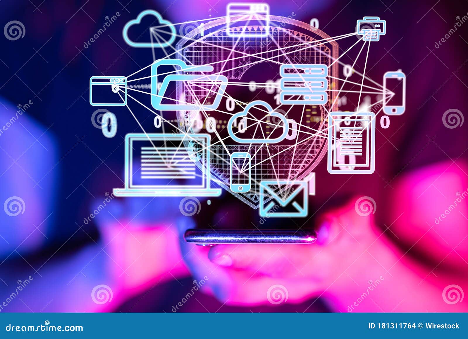 A Concept of Network, Internet Communication, Big Data Stock Photo ...