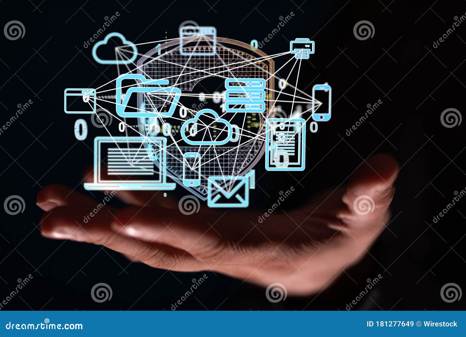 A Concept of Network, Internet Communication, Big Data Stock Image ...
