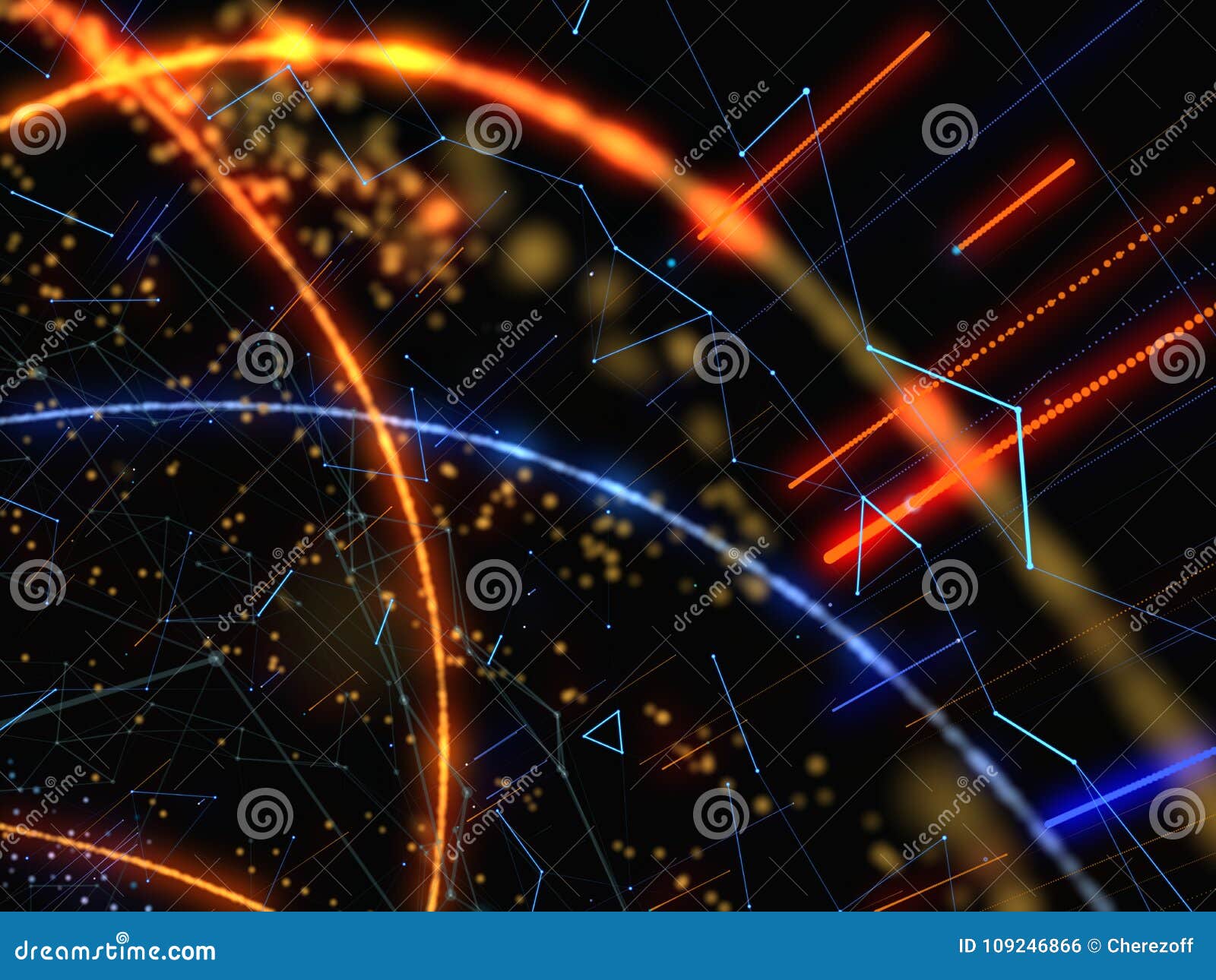 Concept of Network, Internet Communication Stock Illustration ...