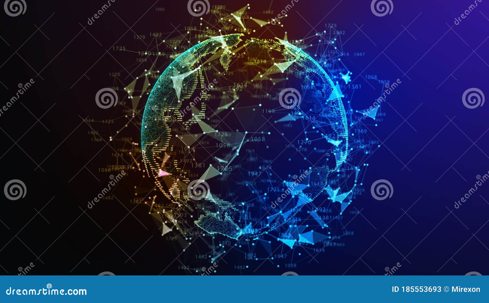 Concept of Network, Internet Communication. 3d Illustration Stock ...