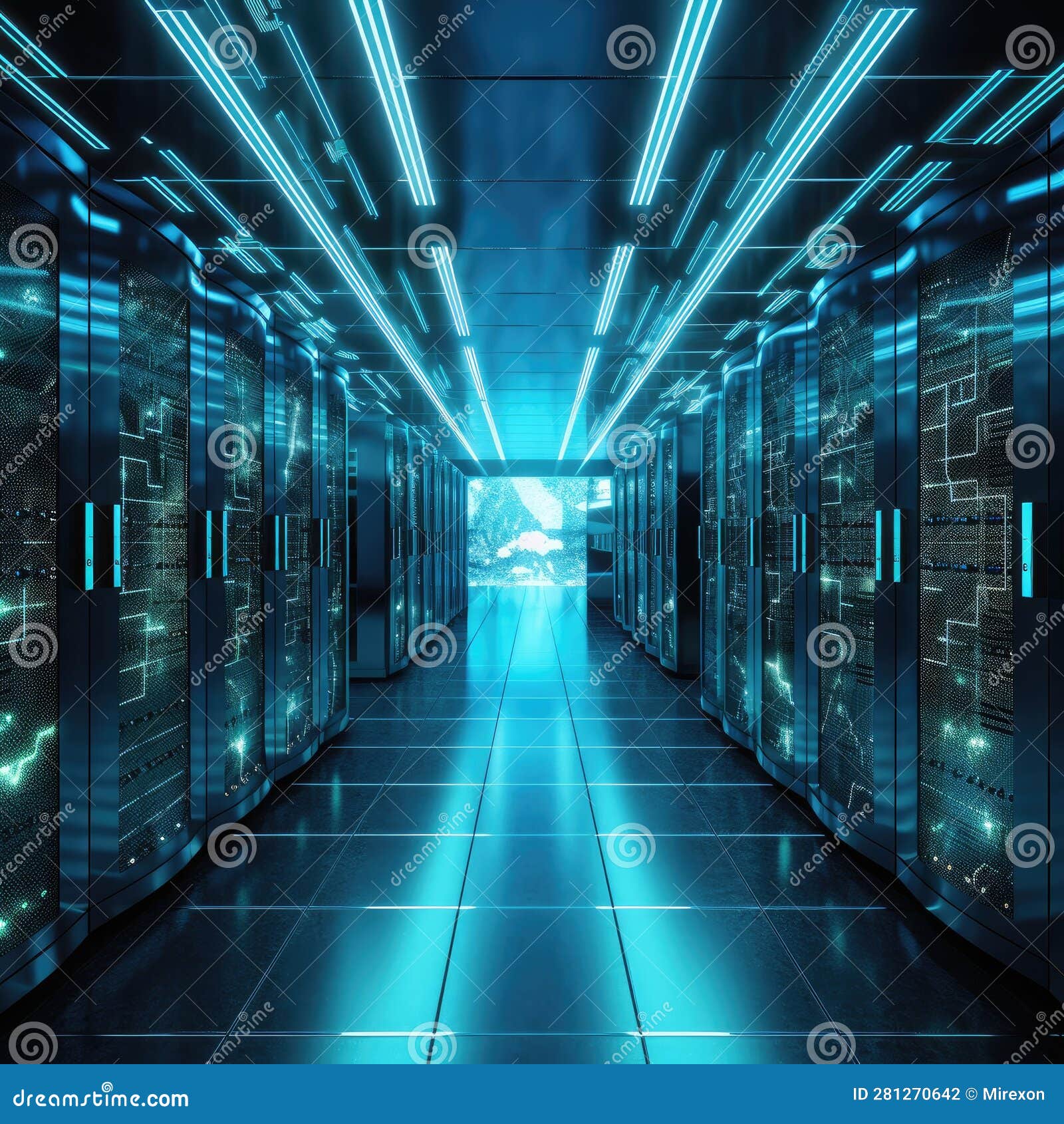 Concept of Network and Internet Communication Technologies, Data Center ...