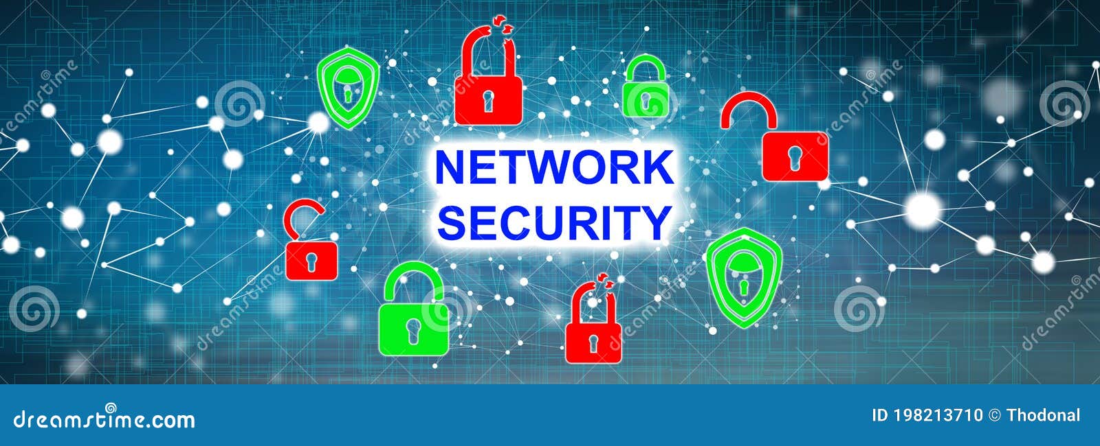 Concept of Network Security Stock Illustration - Illustration of ...