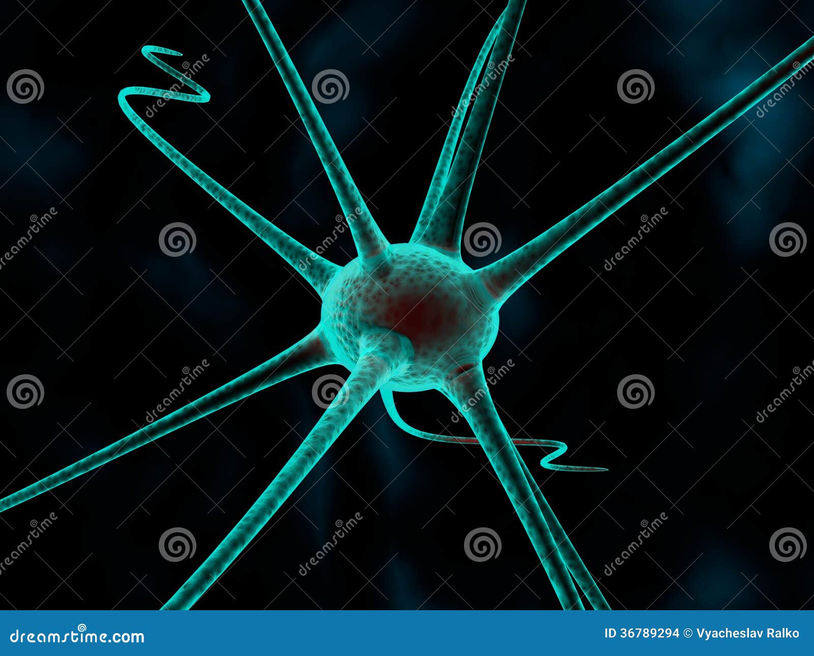 The Concept of a Neuron, the Molecule Stock Illustration - Illustration ...