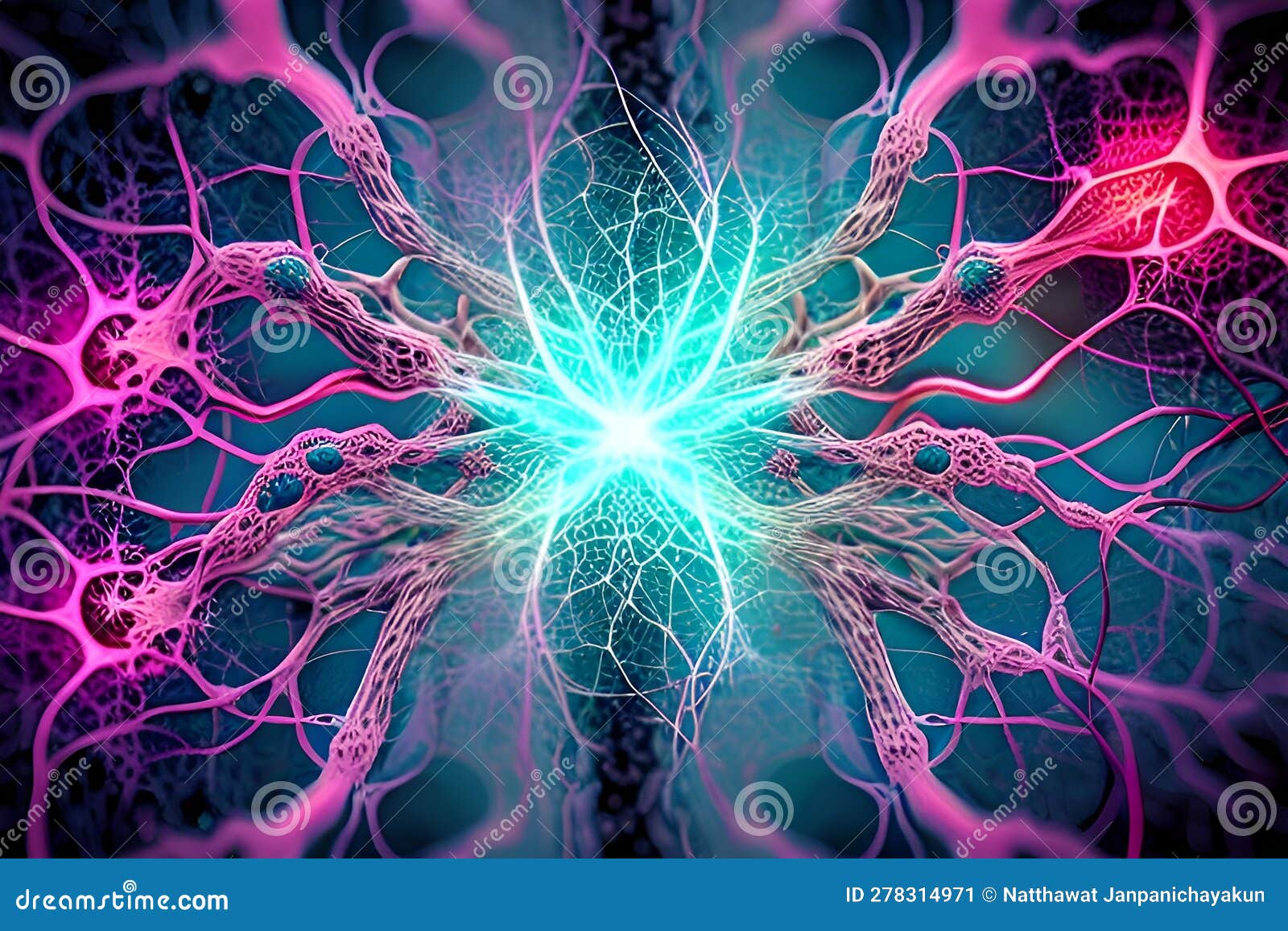 Concept of Neurons and Nervous System Stock Illustration - Illustration ...