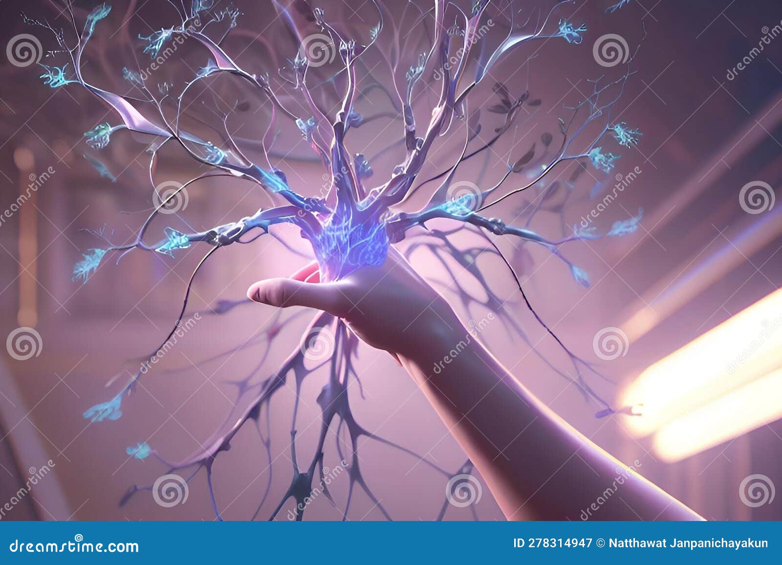 Concept of Neurons and Nervous System Stock Illustration - Illustration ...