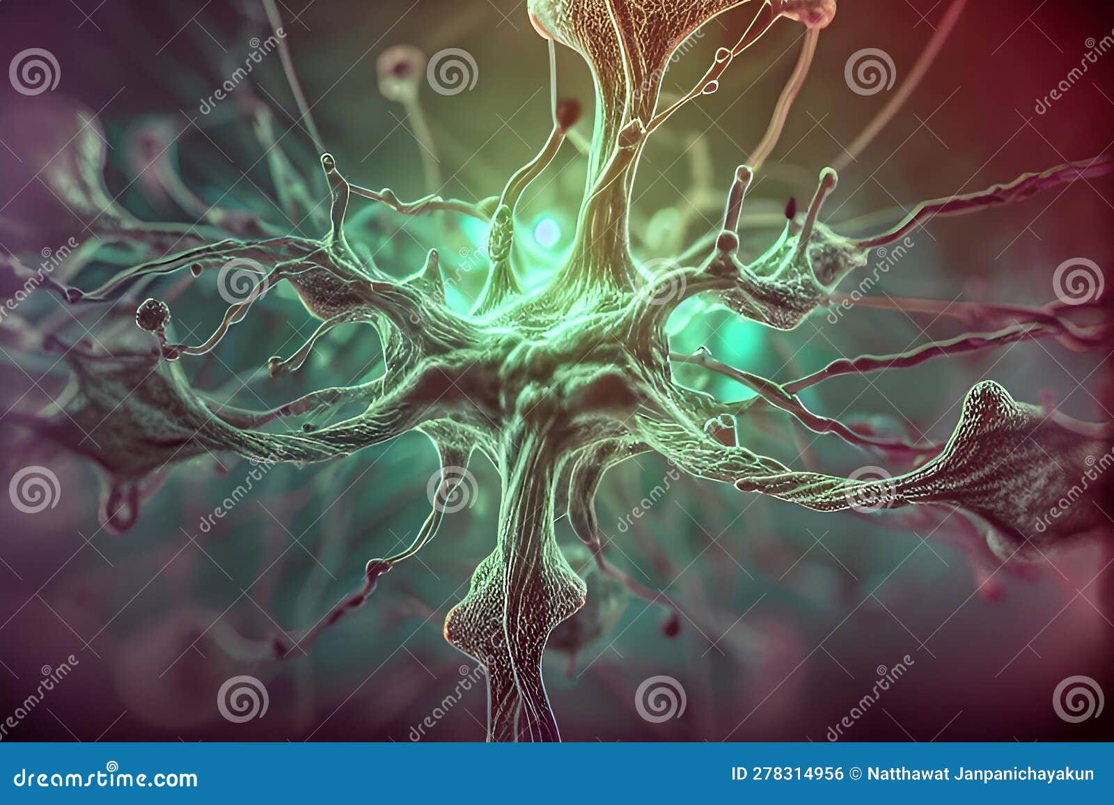 Concept of Neurons and Nervous System Stock Illustration - Illustration ...