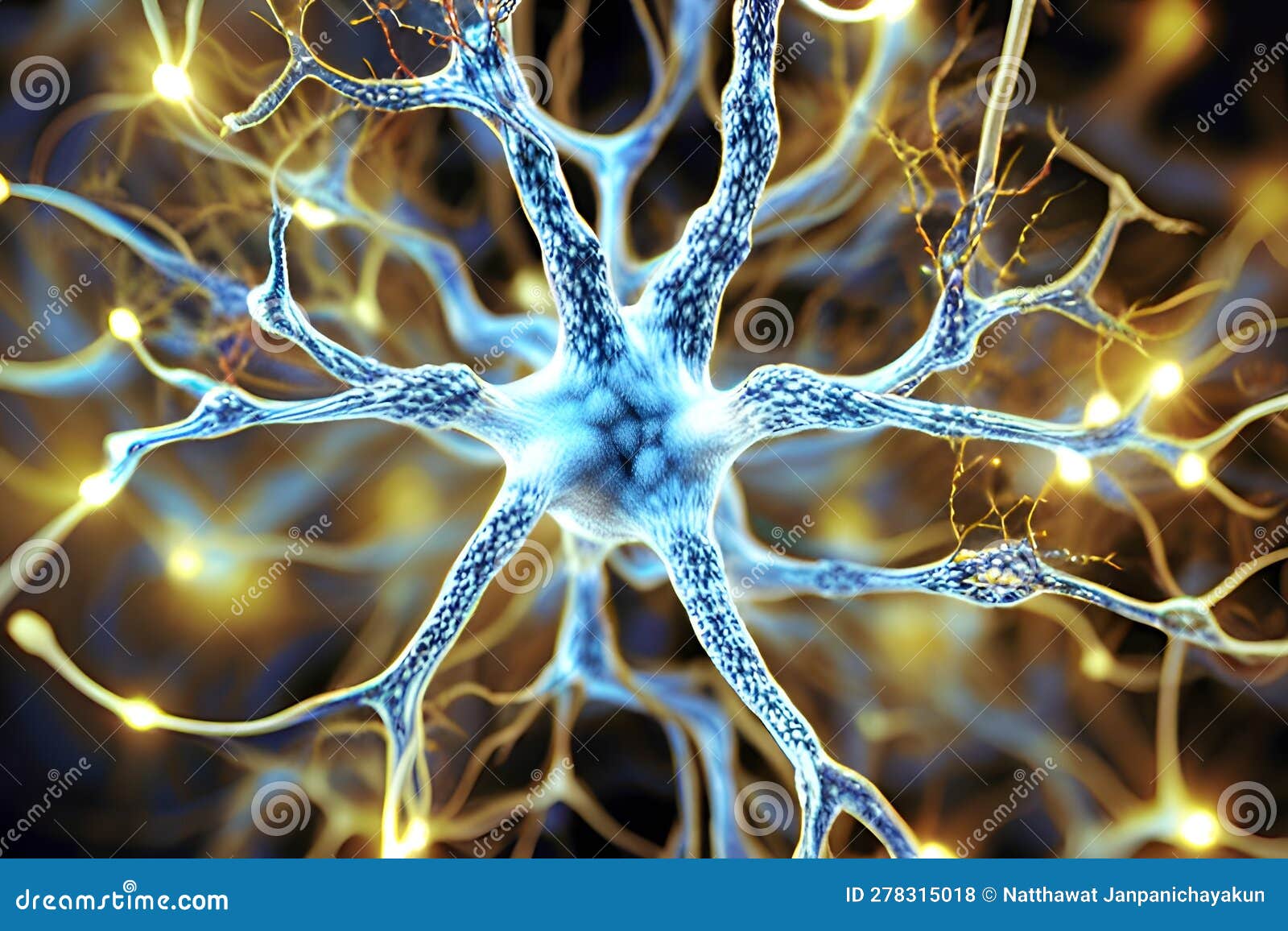 Concept of Neurons and Nervous System Stock Illustration - Illustration ...