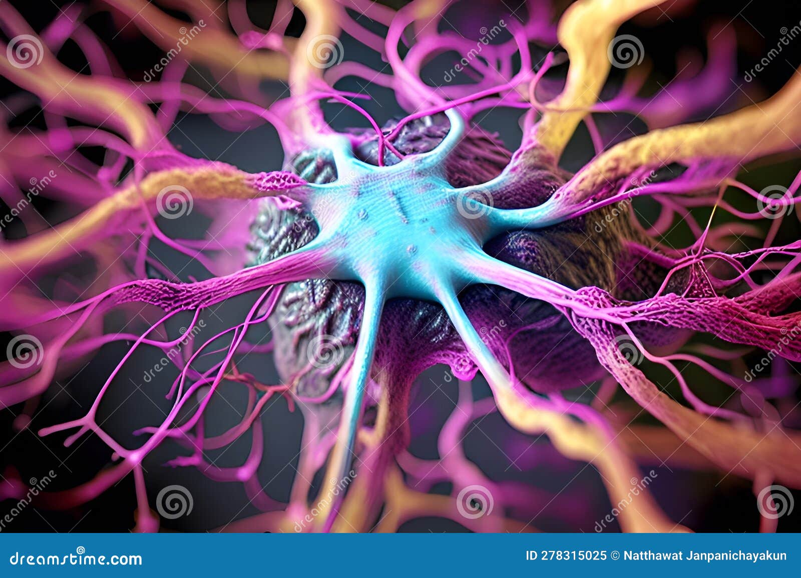 Concept of Neurons and Nervous System Stock Illustration - Illustration ...