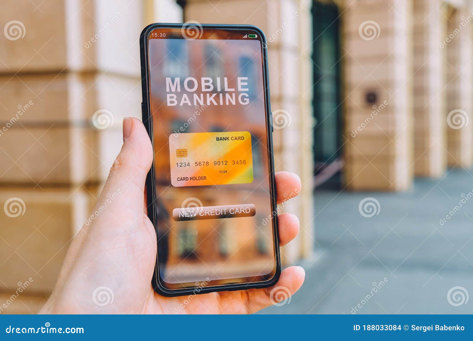 Concept of a New Credit Card in a Smartphone Mobile Banking Interface ...